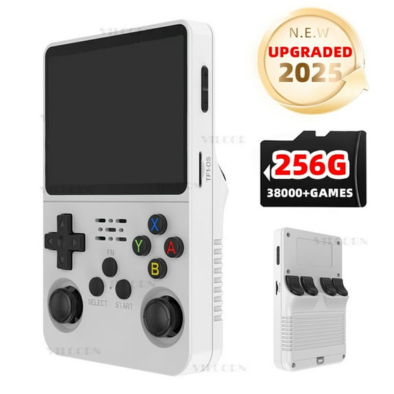 VILCORN 2025 Upgraded R36S Handheld Game Console, 256G, 50+ Emulators ...