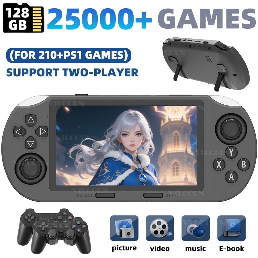 VILCORN SF3000 Handheld Game Console, Portable, for PS1 GBA SNES ...