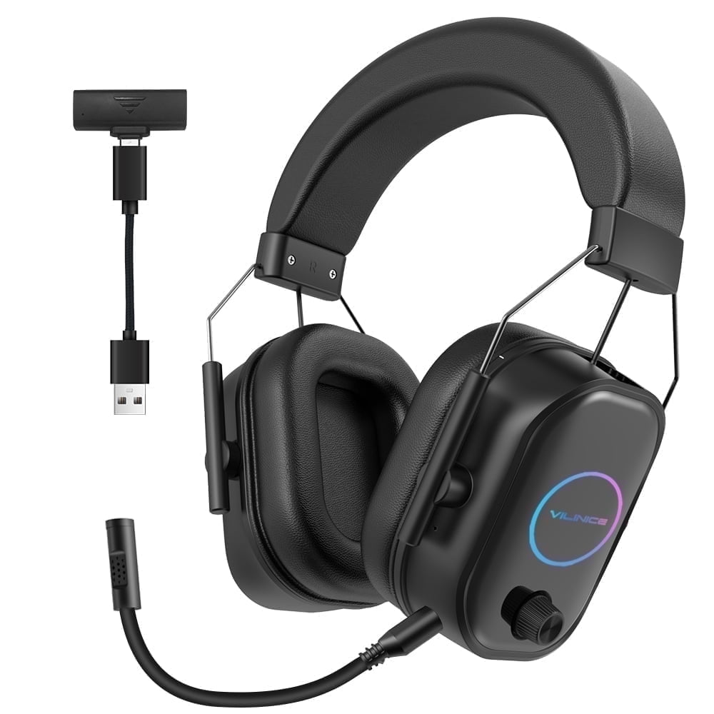 VILINICE Wireless Gaming Headset for PC/PS4/PS5/Switch, 2.4Ghz, Noise ...