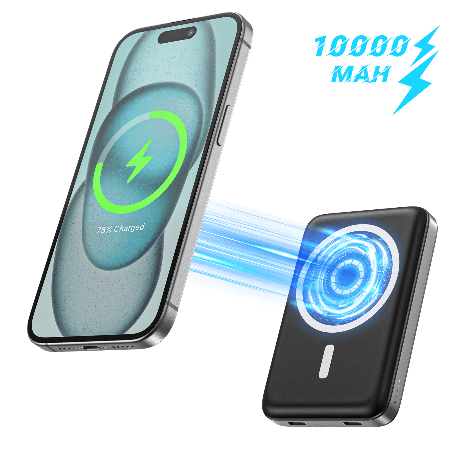 VILINICE 10000mAh Portable Charger, 15W Fast Magnetic Charging for ...