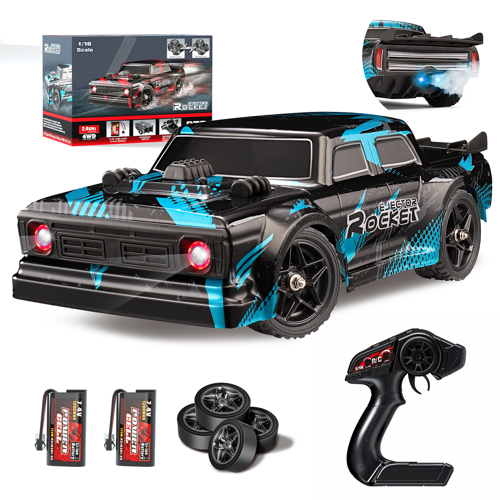 Full Function High Speed Sports Elite Racer 1:16 Scale Remote Control ...
