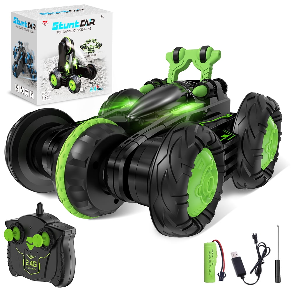 VILINICE Remote Control Car, 4WD Off-Road Stunt Car with 360° Flips, 2 ...