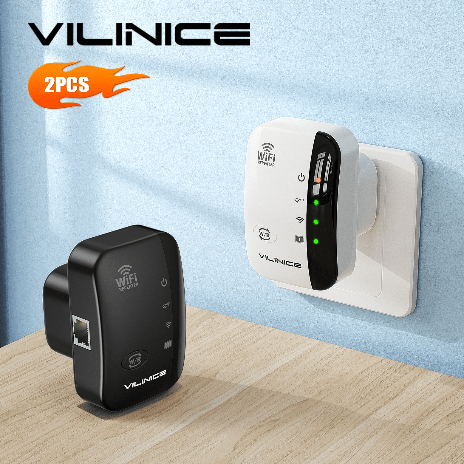 VILINICE Wifi Extender with Ethernet Port, 3000sq. ft, 25+ Devices ...