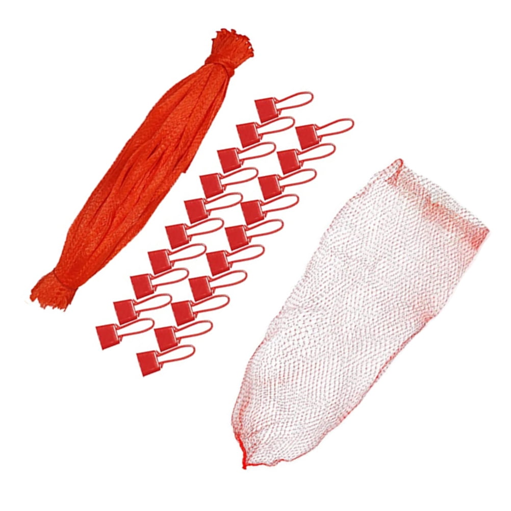 Topbathy 100 Pcs Onion Netting Mesh Bag Packaging Plastic Fruit Pocket ...
