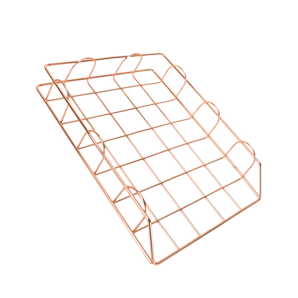 Topbathy Hanging Folder Organizer Accessories Rose Gold File Rack Paper ...