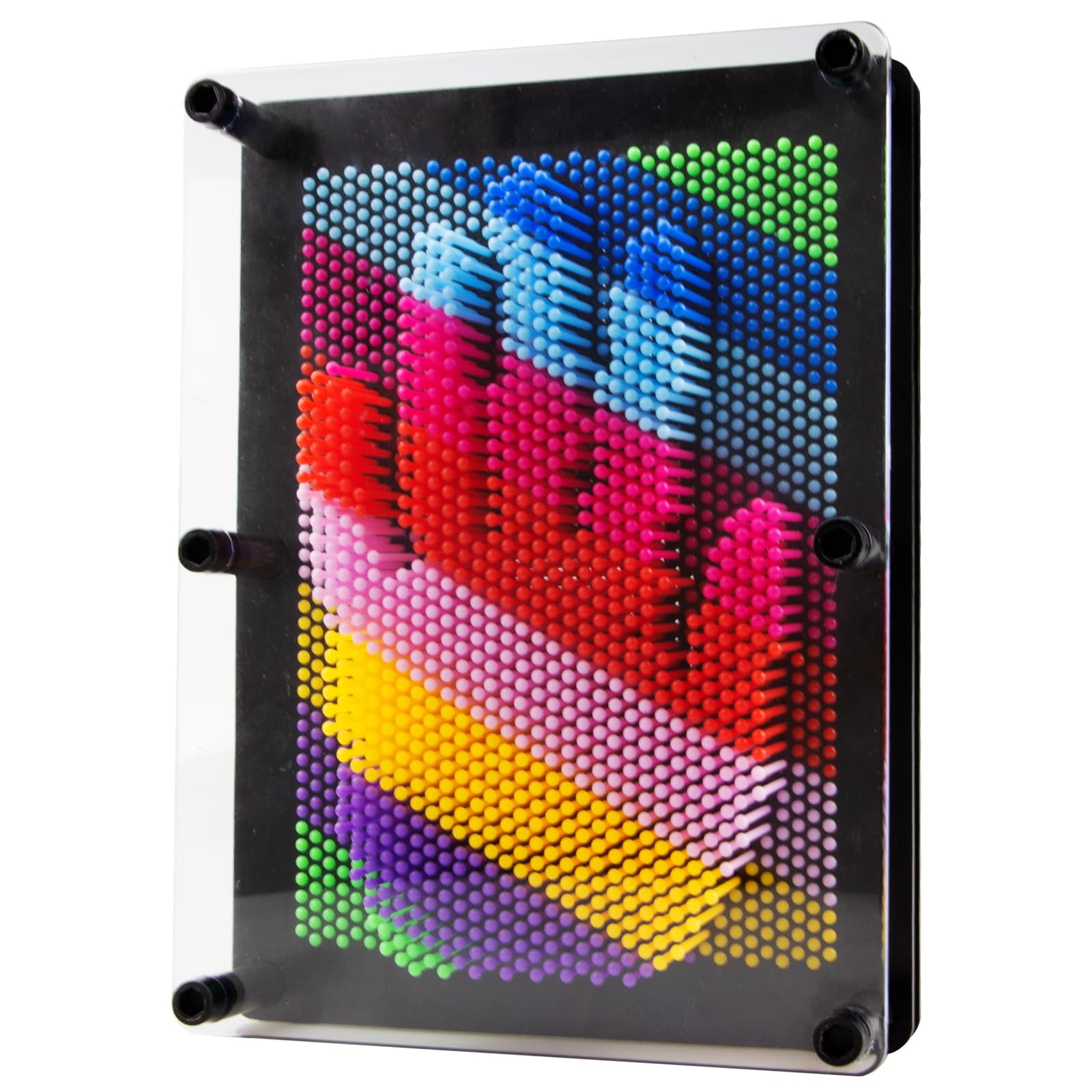 VILLPORT 3D Pin Art Toy, Colorful Plastic Pin Art Board Large Size 8 x ...