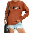 VILOVE Cat Sweatshirt for Women Spooky Season Shirts Cute Ghost Cat ...