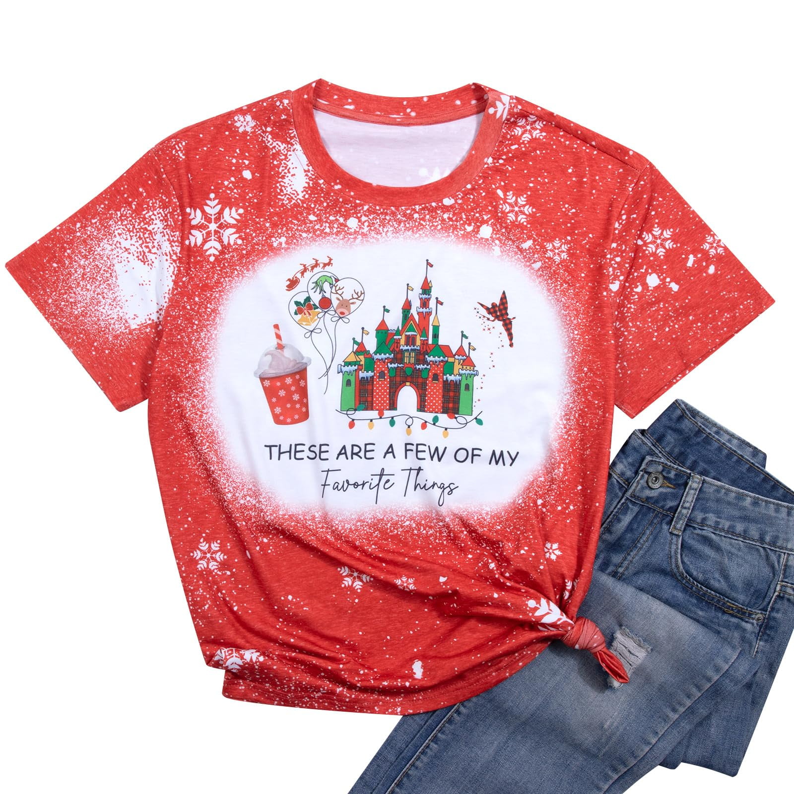 VILOVE Women Merry Christmas Shirt Magical Christmas T-Shirt Xmas Magic ...