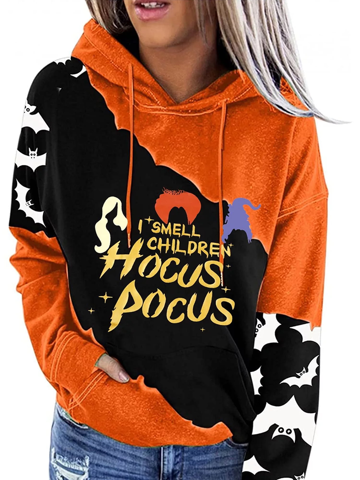 VILOVE Womens Sweatshirt, Hocus Pocus Graphic Hoodie, Halloween ...