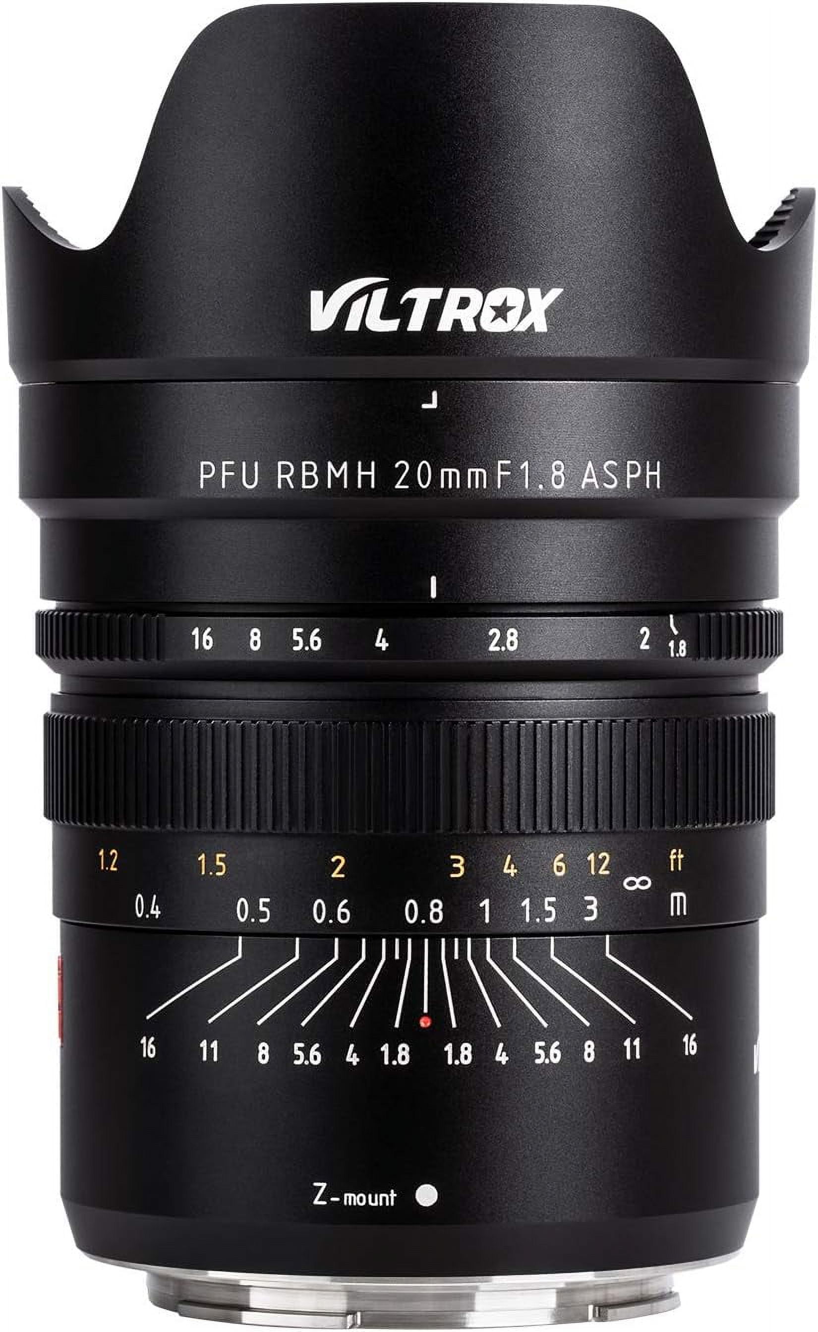 VILTROX 20mm f1.8 Full Frame Wide-Angle Fixed/Prime Lens for Z Mount ...