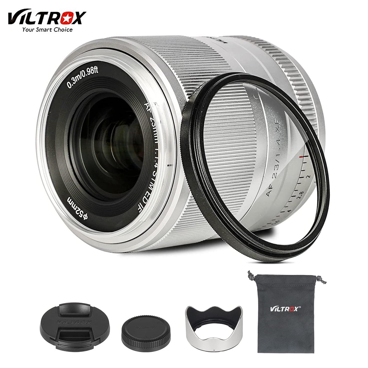 VILTROX 23mm f/1.4 F1.4 W/Lens Filter Combo XF Lens Focus Lens for ...