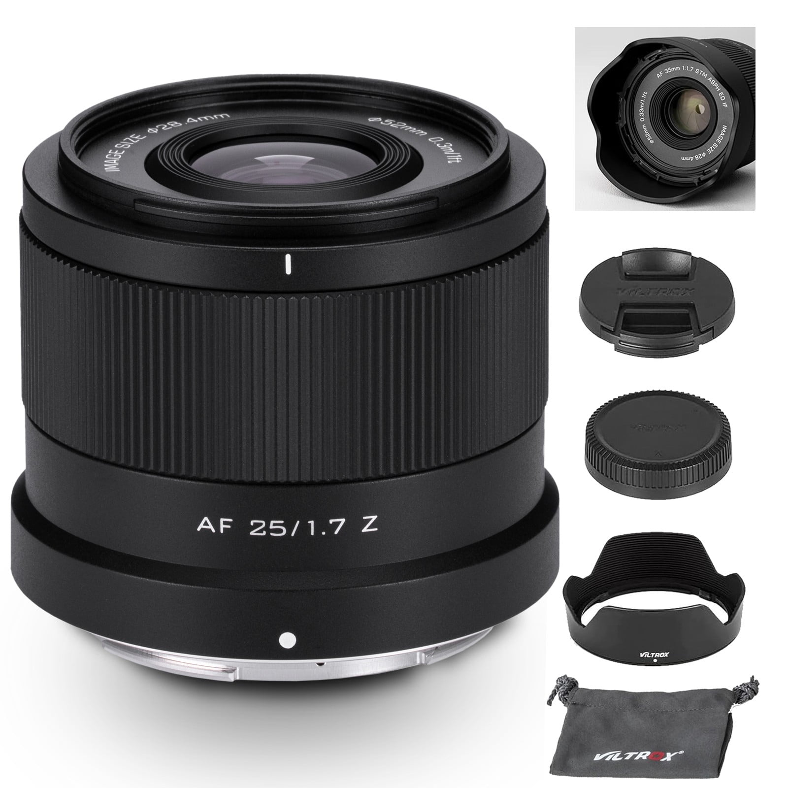 VILTROX 25mm f1.7 f/1.7 Z-Mount STM Large Aperture APS-C Auto Focus Prime Lens for Nikon Z-Mount ...