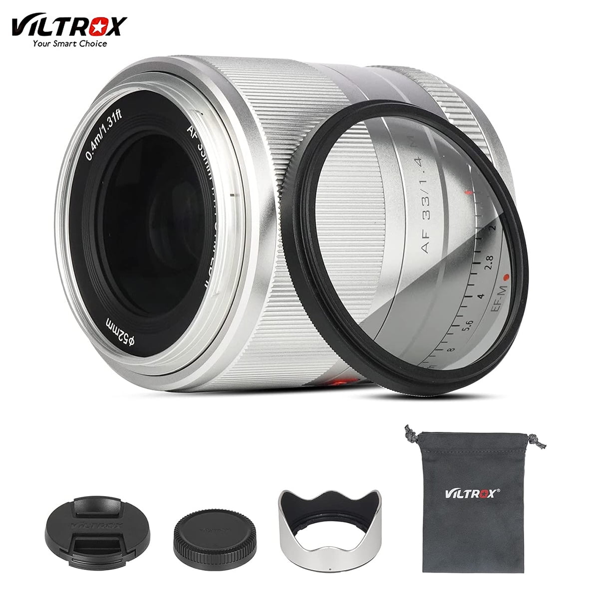 VILTROX EF-M 33mm f/1.4 F1.4 EOS M Mount Autofocus APS-C Prime Lens ...
