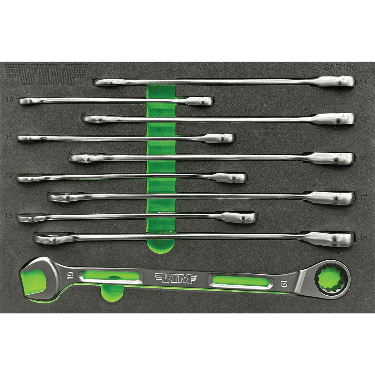 VIM Tools 10 Piece Slim Angled Ratcheting Wrench Set - Walmart.com