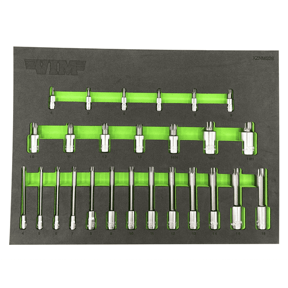 VIM Tools 26 Piece Master XZN Master Driver Set - S2 Steel - Walmart.com