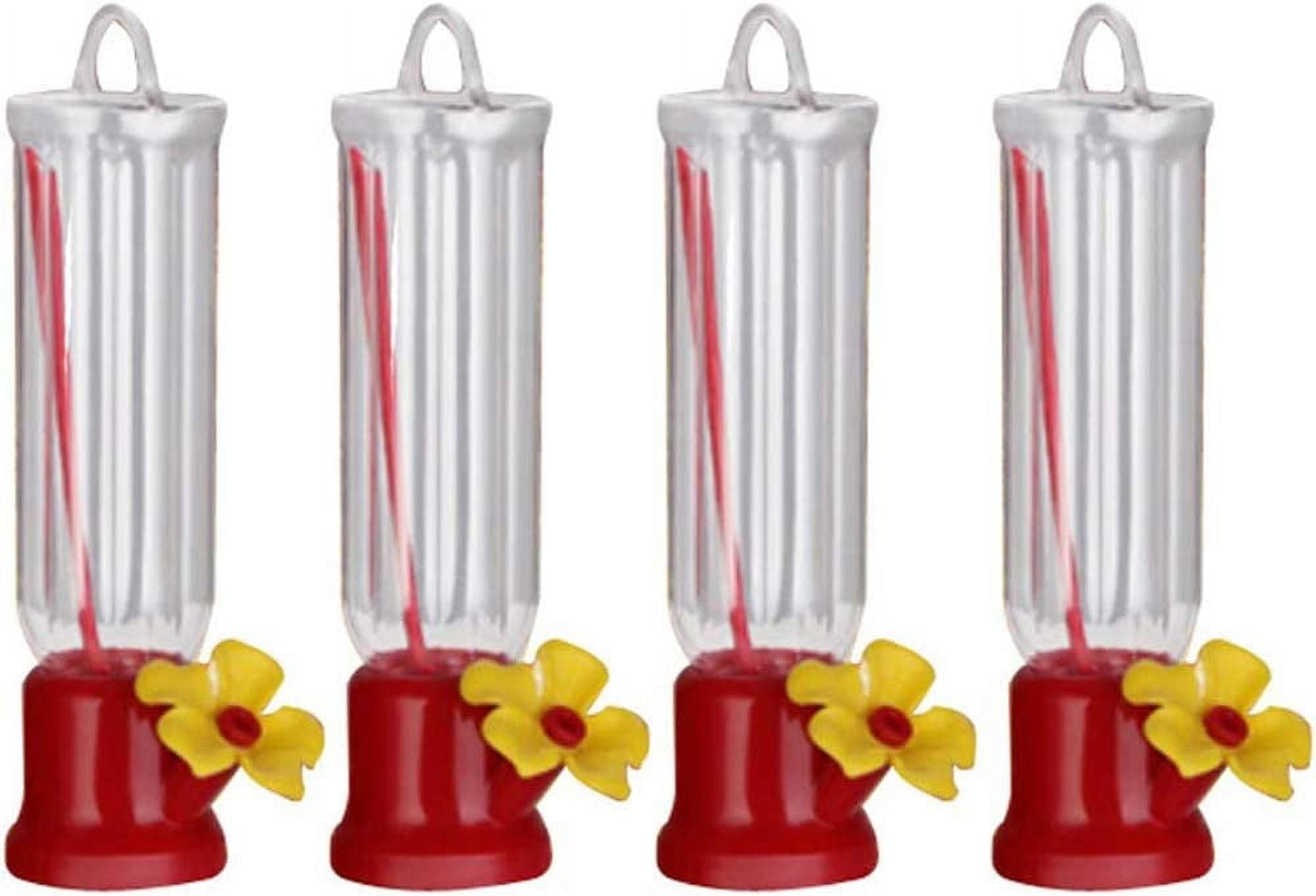 VIMOA Mini Hummingbird Feeder 4 Pack Small Plastic 2.3oz Red Yellow ...