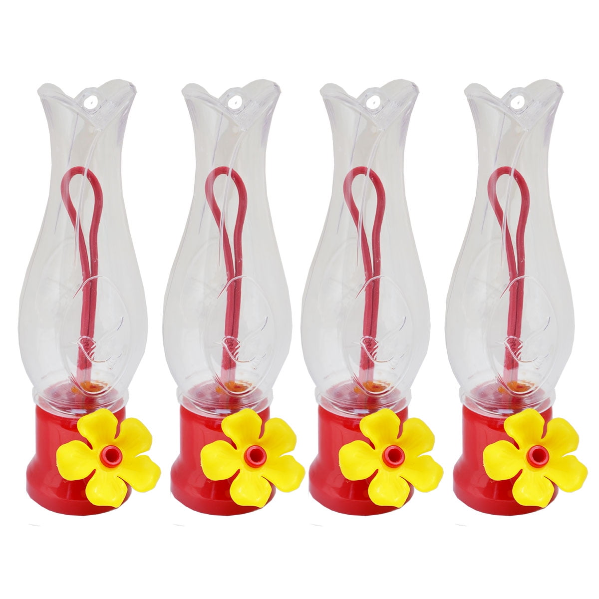 VIMOA Mini Hummingbird Feeder 4-Pack, Small Tulip-Style, Lightweight ...