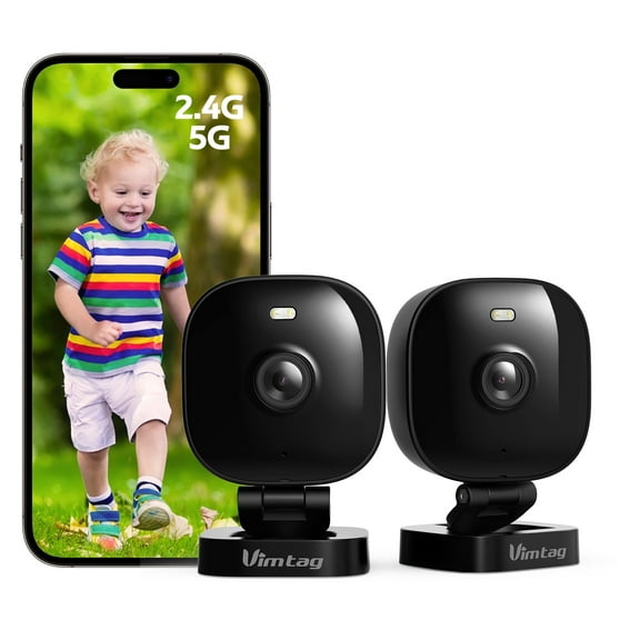 Indoor Pan-Tilt Home Security Camera, 1080p HD Dog Camera w/Night ...