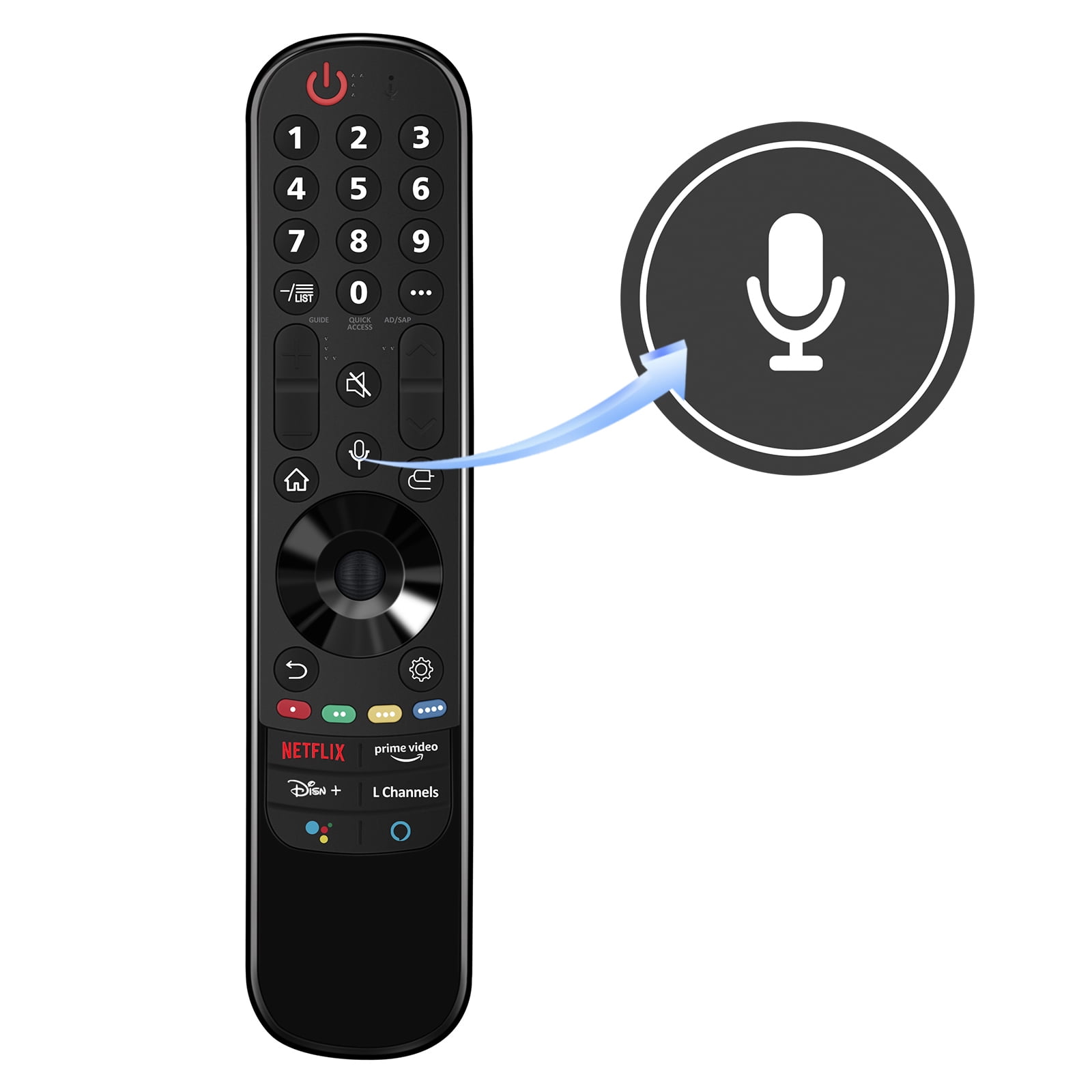 VINABTY MR21GA Voice Replace Remote Control fit for LG TV OLED48A1PUA OLED55A1PUA OLED65A1PUA ...