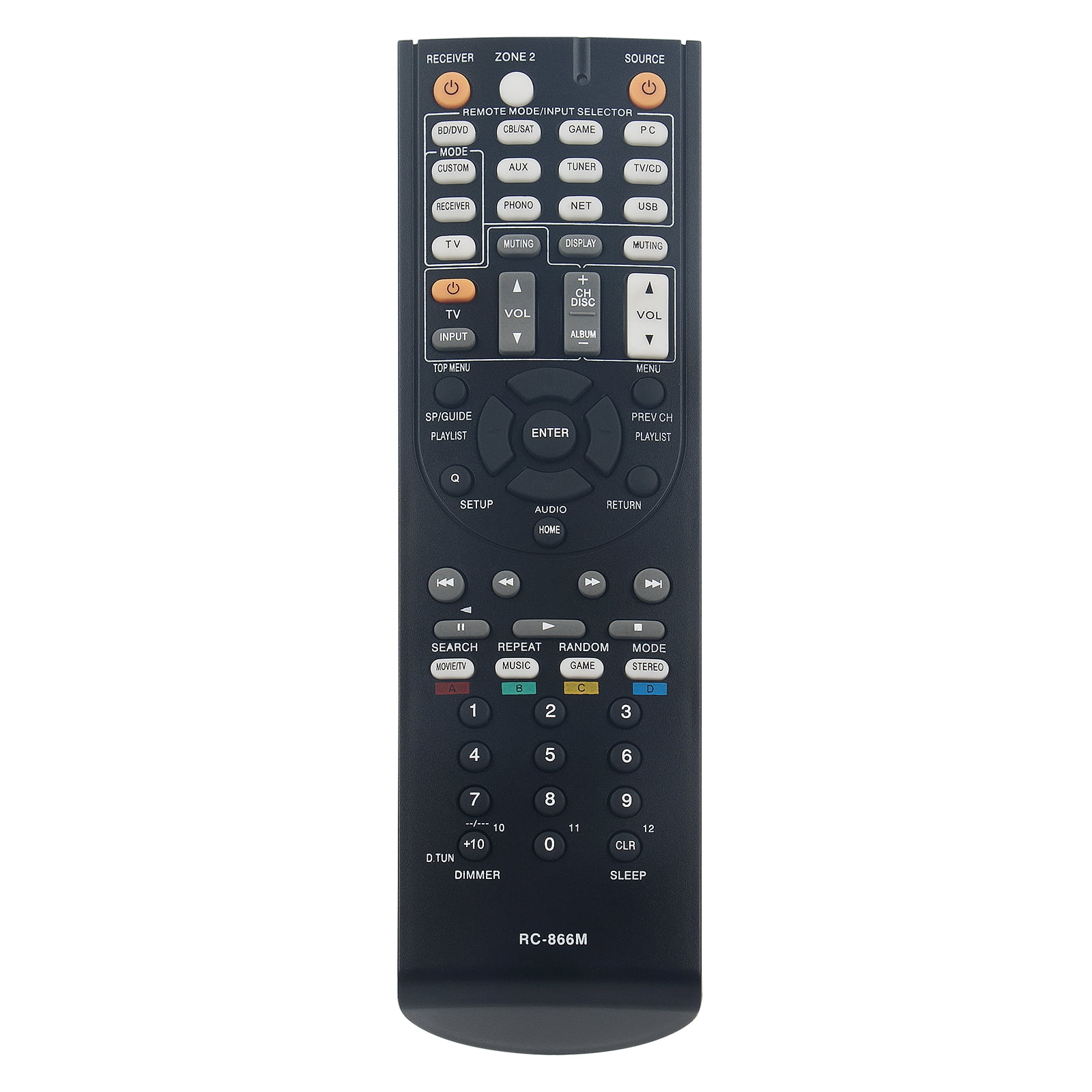 VINABTY RC-866M Replace Remote fit for Onkyo AV Receiver TX-NR626 HT-RC560 TXNR626 - Walmart.com