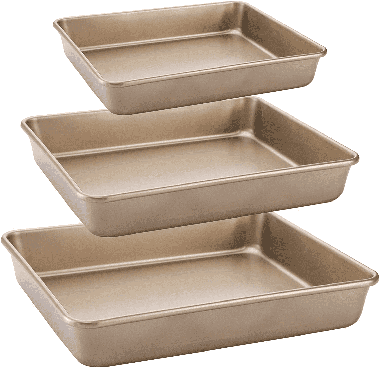 VINAUO 3 Pack Baking Pans Set, 8/11/12 in Deep Sheet Cake Pan, Nonstick ...