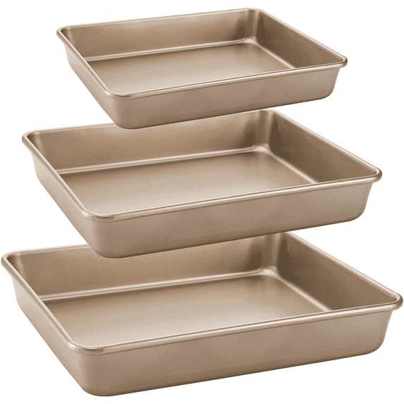VINAUO 3 Pack Baking Pans Set, 8/11/12 in Deep Sheet Cake Pan, Nonstick ...