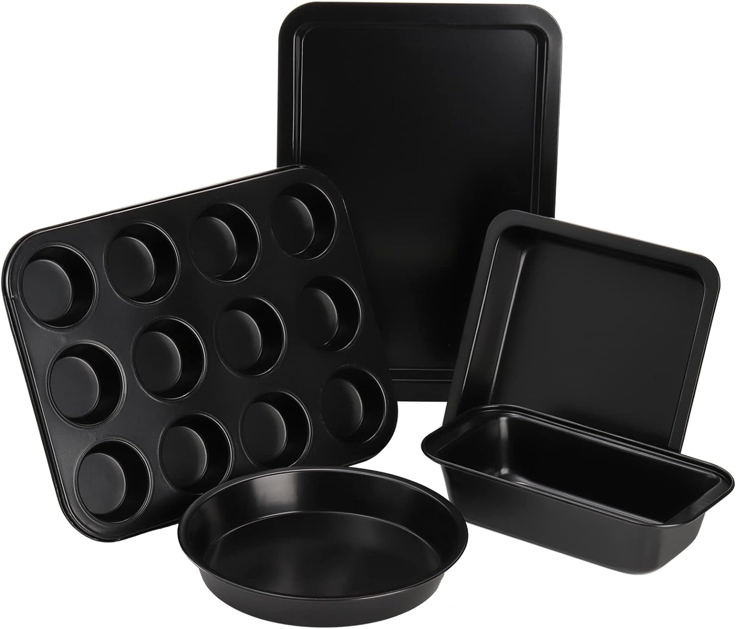 VINAUO 5 Pieces Baking Pans Set,Stackable Bakeware Set,Nonstick Baking ...