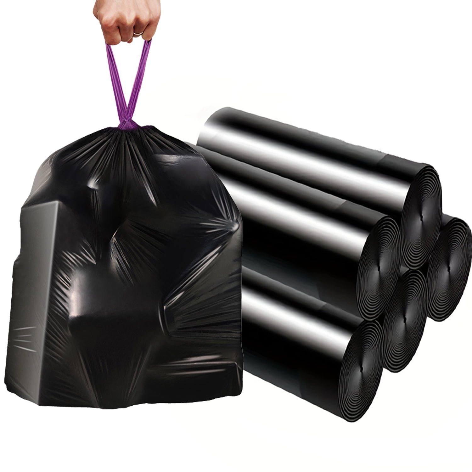 VINAUO Garbage Bag 13 Gallon Kitchen Drawstring Strong Bag, Tall ...