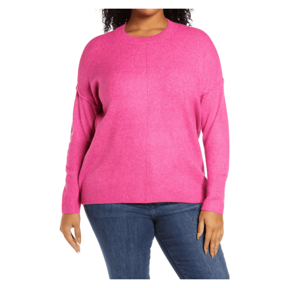 VINCE CAMUTO Center Seam Crewneck Sweater, Paradox, 3X - Walmart.com