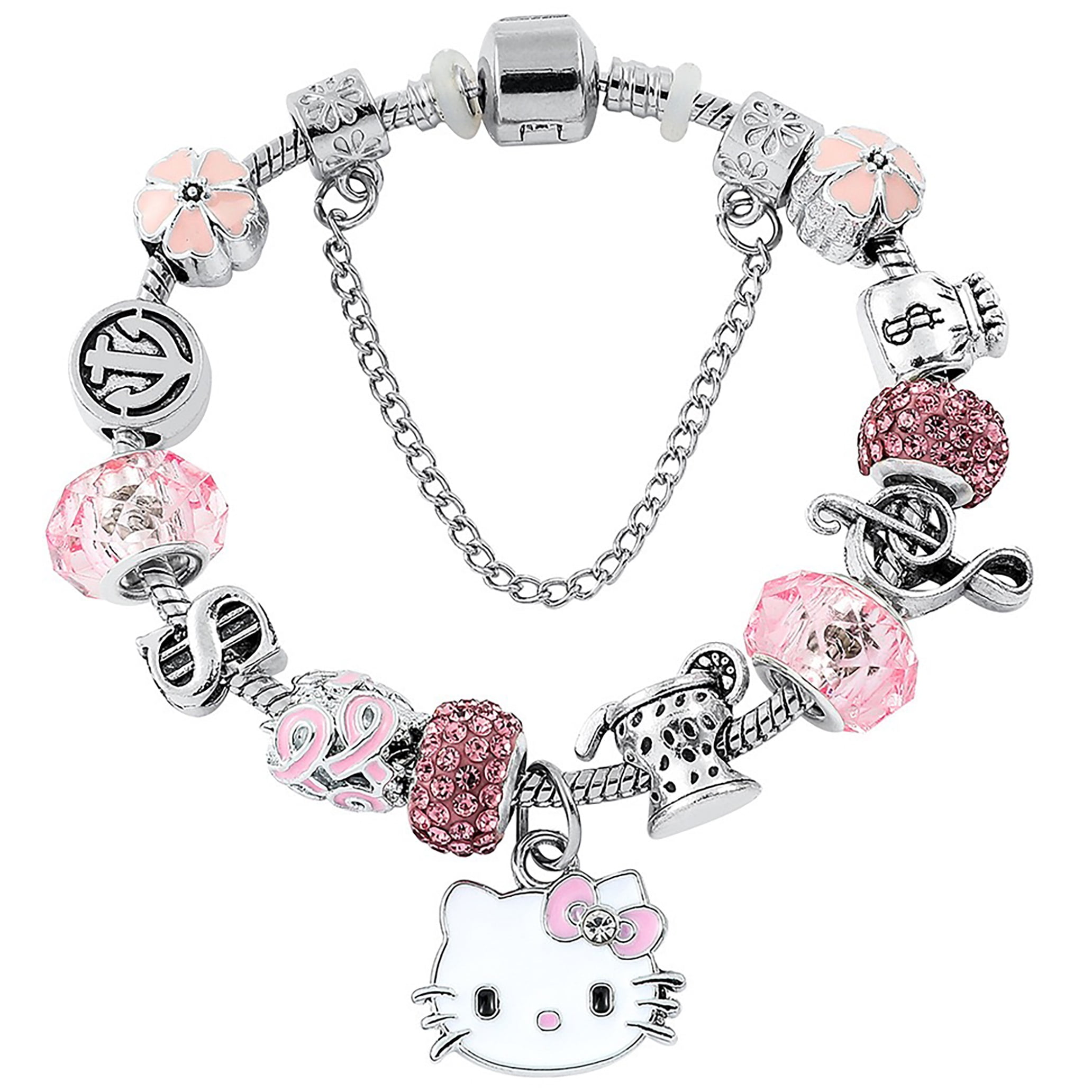 VINCHIC Hello Kitty Adjustable Stainless Steel Bracelet Kawaii Anime ...