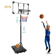 Gymax Height Adjustable Portable Basketball Hoop System Shatterproof ...