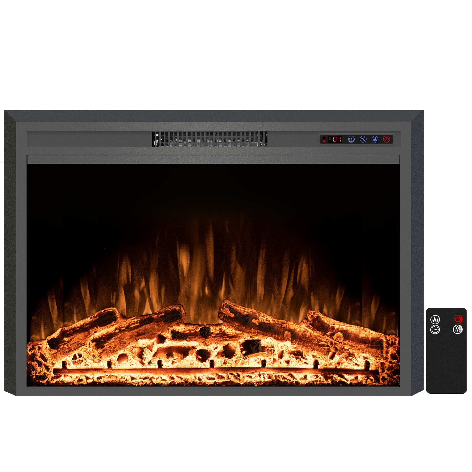 VINEMOUNT 40 inch Electric Fireplace in Wall Recessed, 3 Flame Colors ...