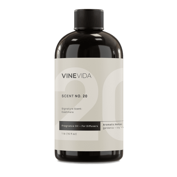 VINEVIDA Scent NO. 20, Signature Scent: Cashmere Fragrance Oil for Cold Air Diffusers, 16 Fl Oz ...