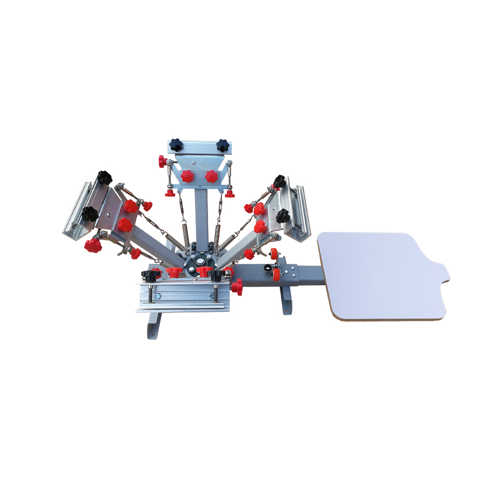 TECHTONGDA 4 Color 4 Station Silk Screen Printing Frame Squeegee Flash ...