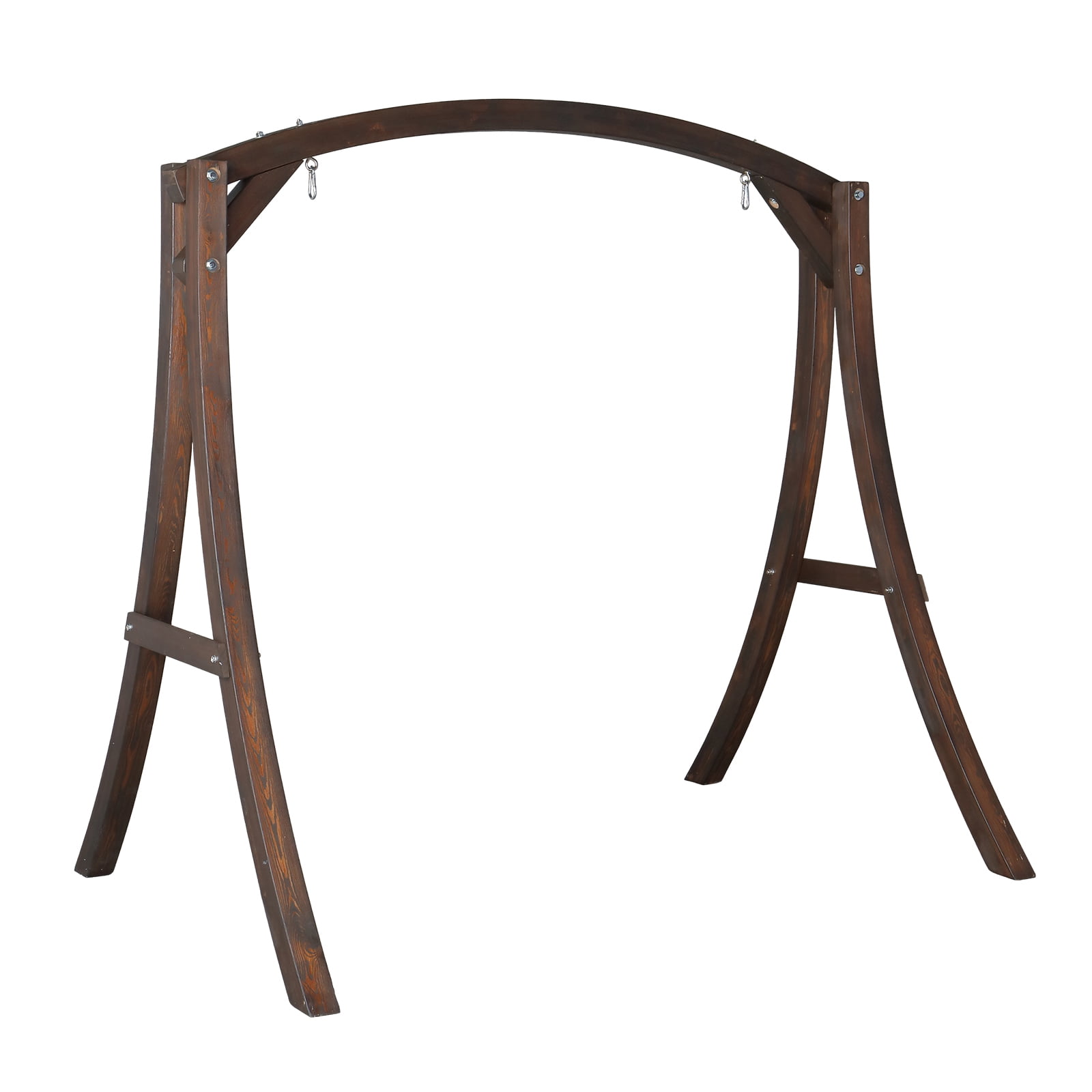 VINGLI 1000 lbs Patio Wooden Porch Swing Stand for 5 ft Swings, Rustic ...