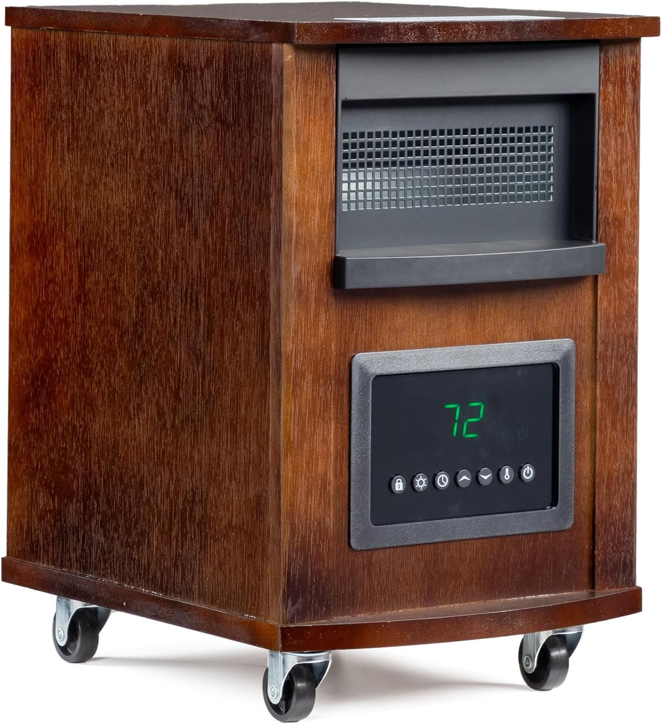 VINGLI 1500W Quartz Infrared Heaters w/ Portabel Handle & Wheels ...