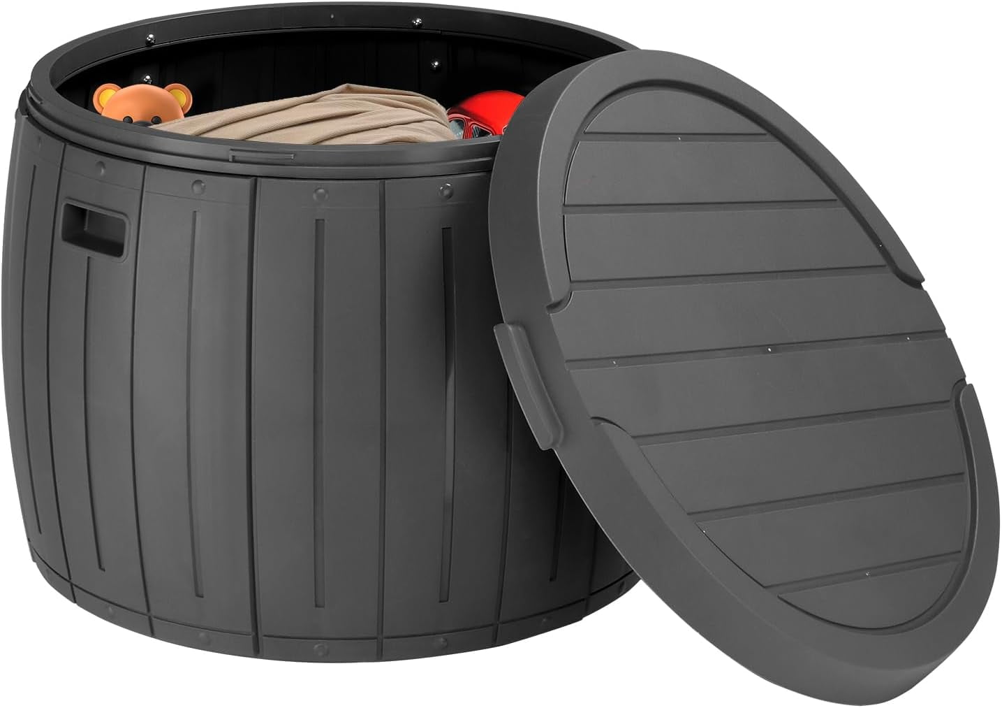 VINGLI 3-in-1 Outdoor Deck Box, 36 Gallon Patio Storage Box Support 220 ...