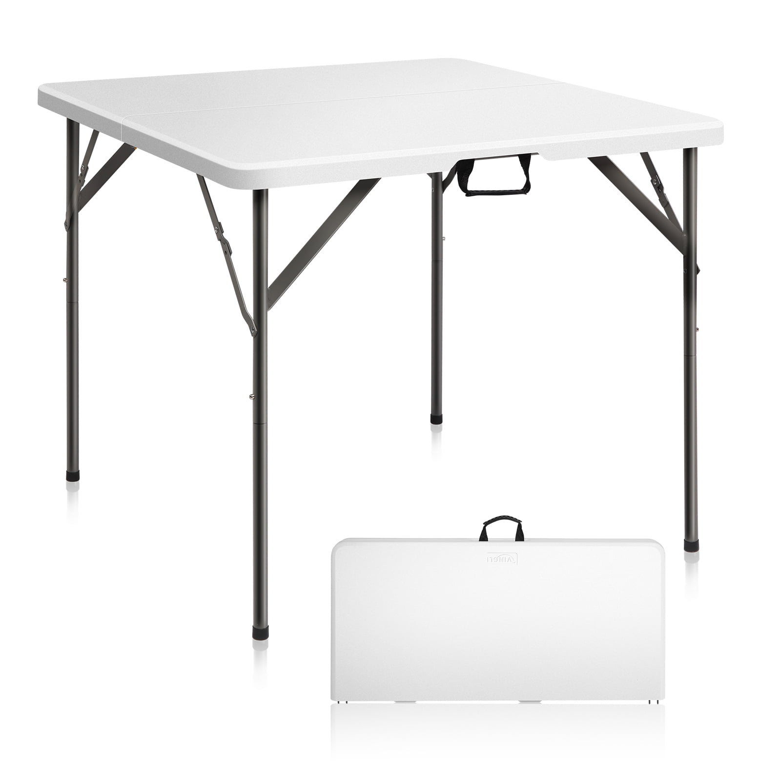 "VINGLI 34"" Heavy Duty Foldable Table with Handles - Portable, Light ...