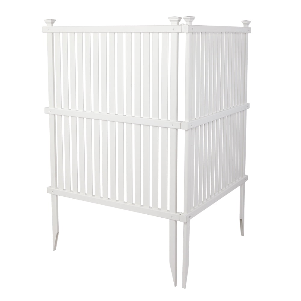 VINGLI 2-Pack Privacy Panel PVC Vinyl Picket Fence for Backyard, 36x48 ...