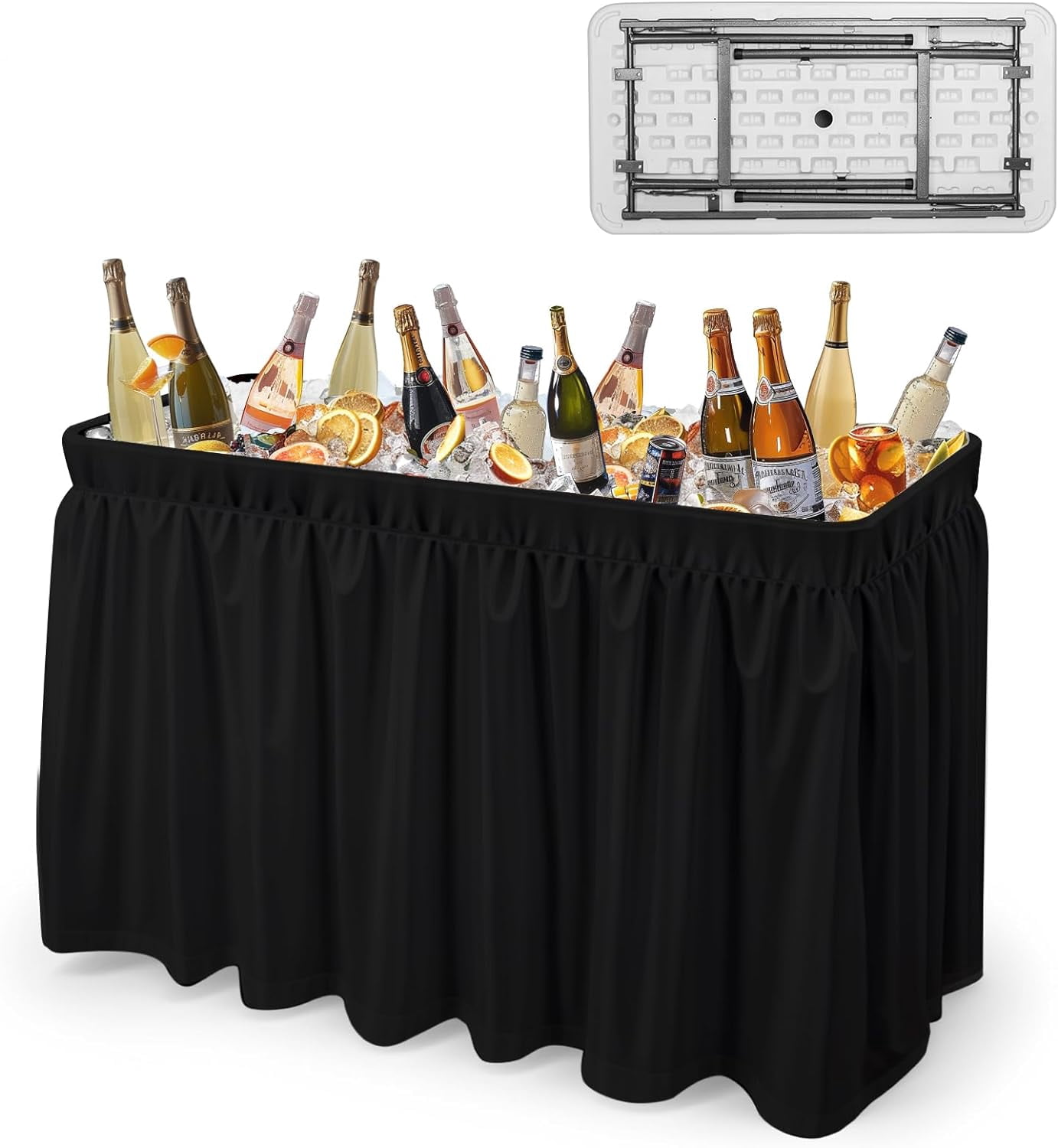 VINGLI 4 Foot Folding Party Ice Cooler, Portable Tailgate Camp Fishing ...