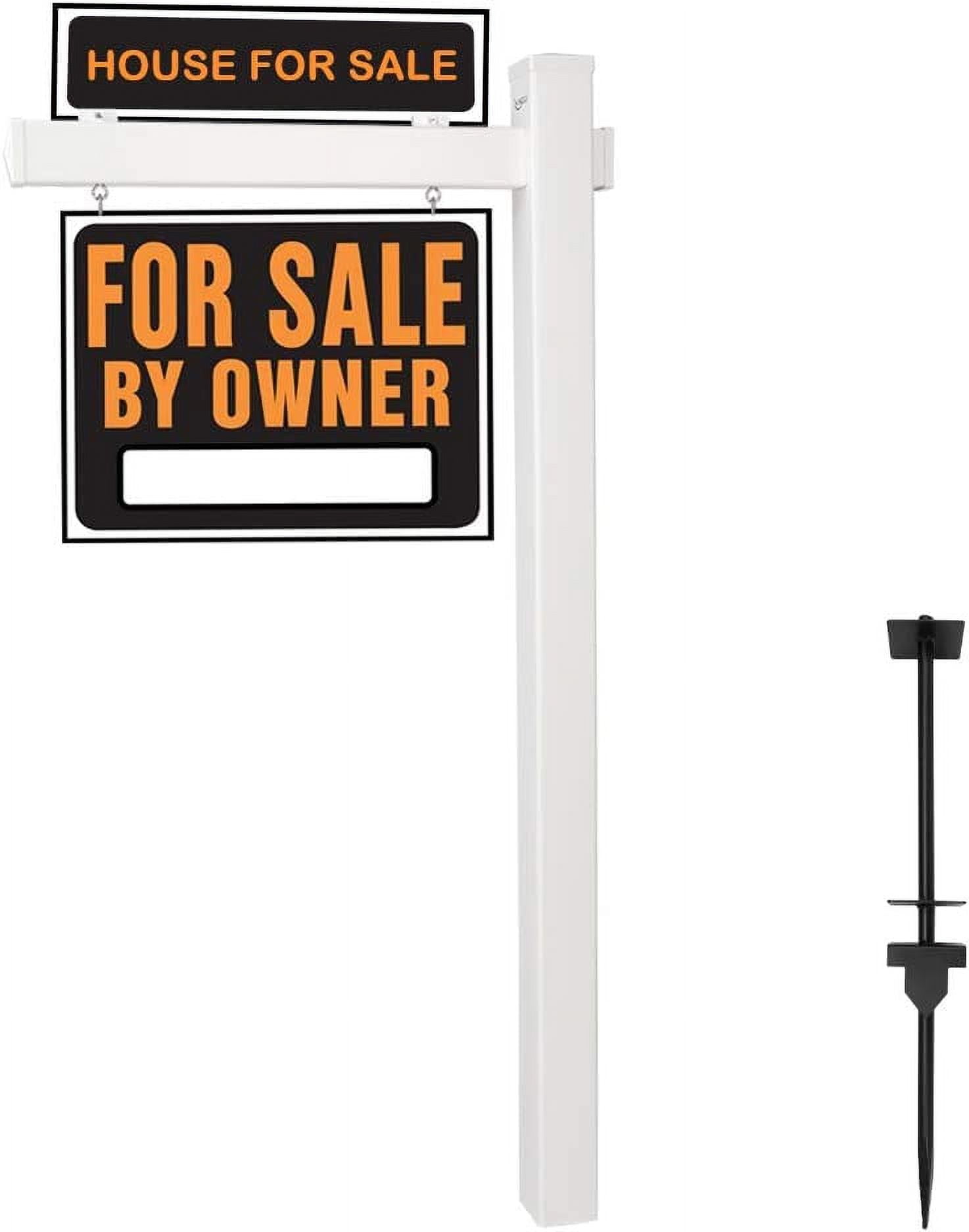 VINGLI 6' Vinyl PVC Real Estate Sign Post, Realtor Home for Sale ...