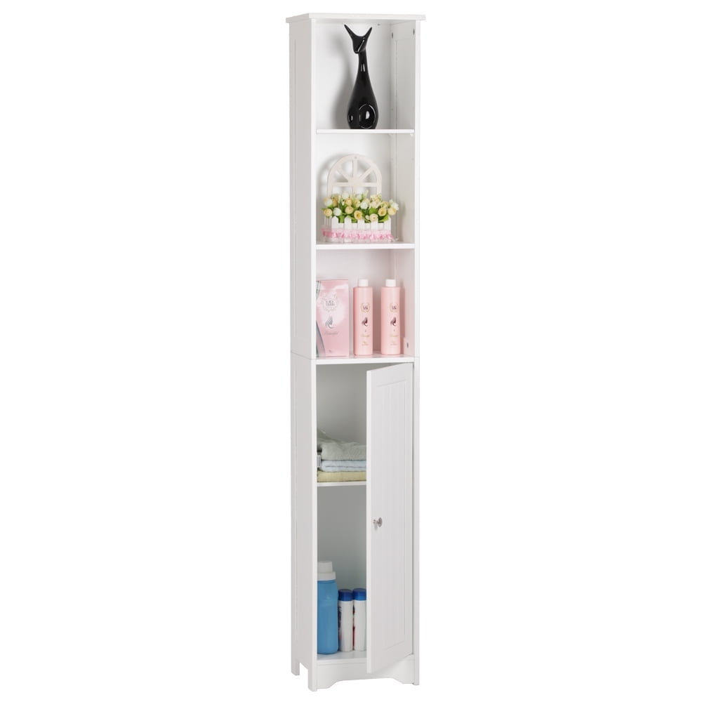 "VINGLI 67"" Tall Narrow Bathroom Storage Tower, White Slim Pantry ...