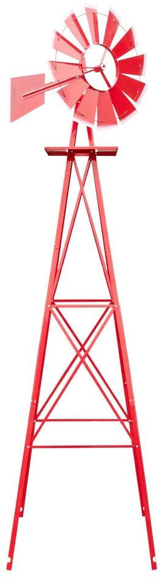 VINGLI 8FT Ornamental Windmill Backyard Garden Decoration Weather Vane ...