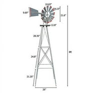 Costway 8 ft Ornamental Windmill with 4 Support Legs Decorative ...