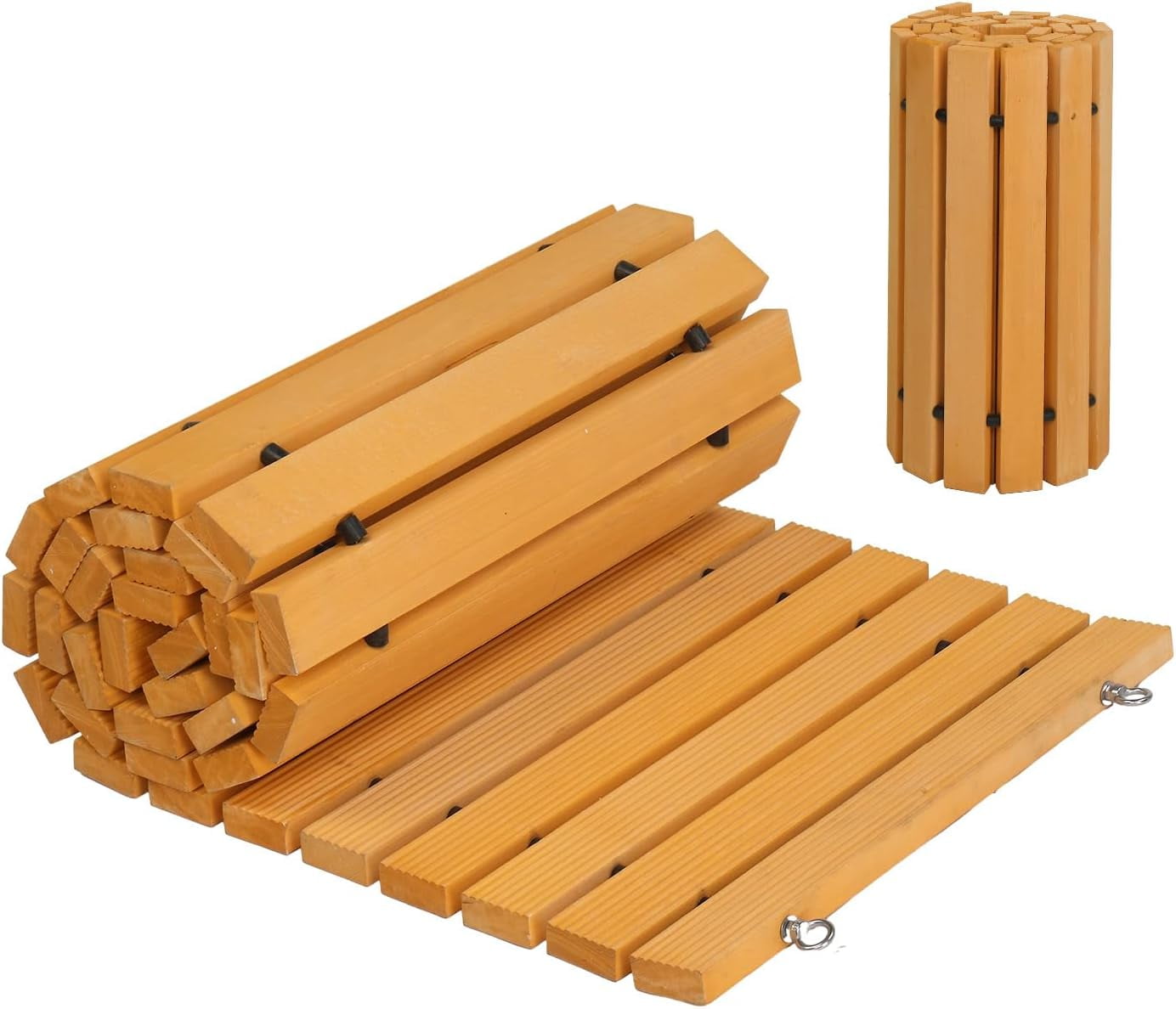 VINGLI 8ft Anti-Slip Wooden Garden Pathway with Steel Wire, Ideal for ...