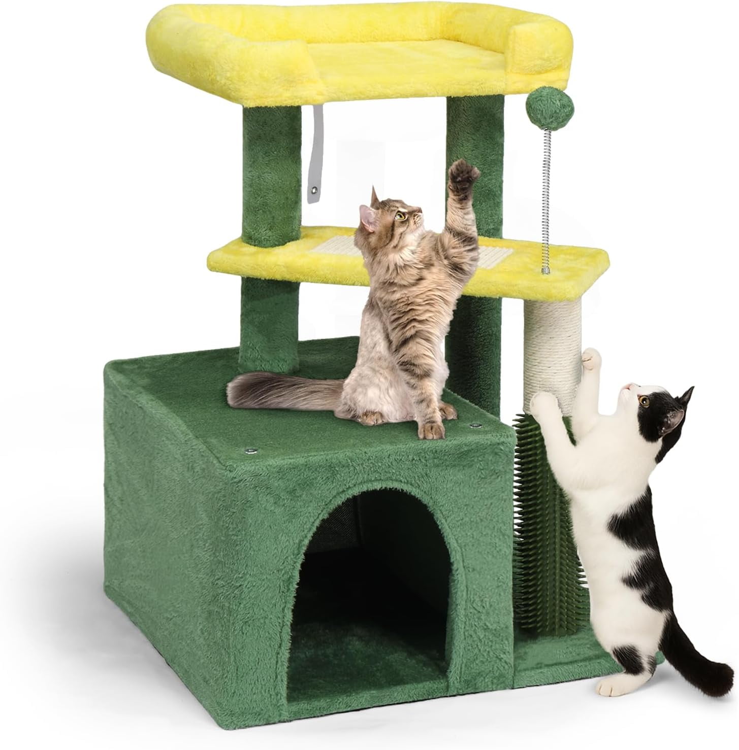 VINGLI Cat Tree, 27 inch Small Cat Tower with Scratching Post and Pad ...