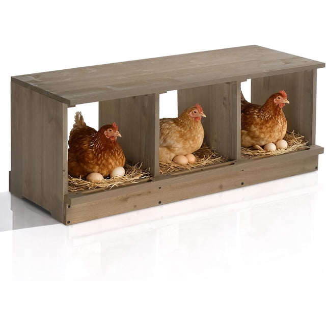 VINGLI Chicken Nesting Boxes, Wooden Nesting Boxes for Chickens, Egg ...
