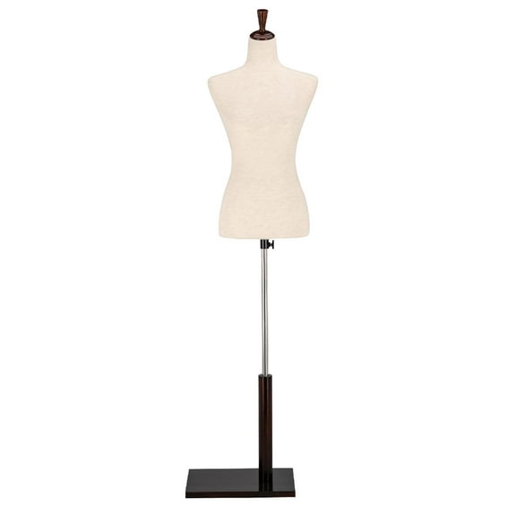 GJWL Female Dress Form, Mannequin Torso Body with Adjustable Wood Stand ...