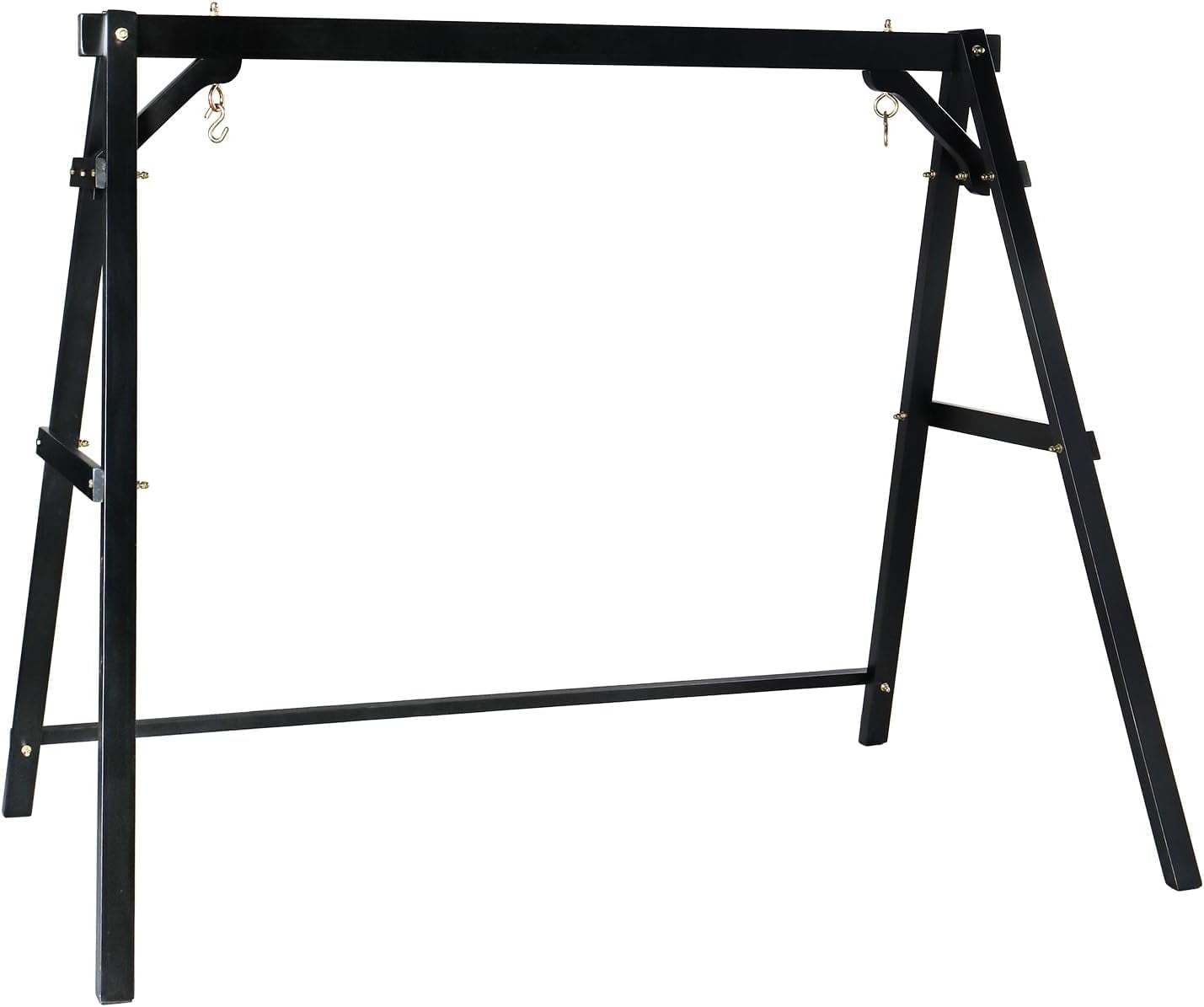 VINGLI Heavy Duty 660 LBS Wooden Swing Frame with Extra Bottom ...