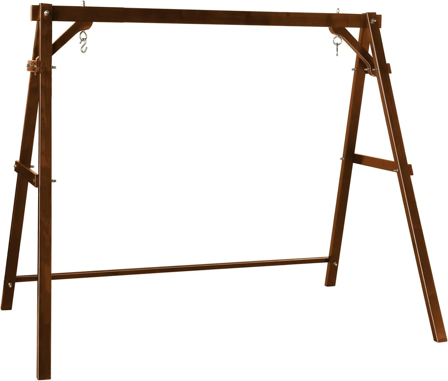 VINGLI Heavy Duty 660 LBS Wooden Swing Frame with Extra Bottom ...